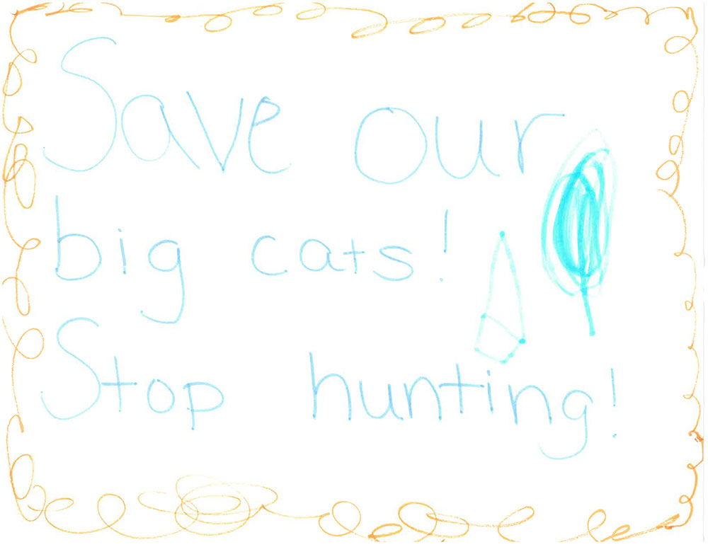 Tori's Anti-Hunting Poster • Cheetah Conservation Fund